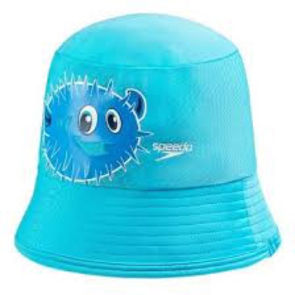 Speedo | Accessories | Speedo Toddler Spf 5 Blue Blowfish Bucket Hat ...